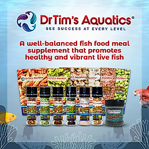 DrTim's Aquatics - Bene-Fish-al® Food and Treats - Fish Food Enhancer - for Freshwater Fish or Marine Fish - 0.31 oz. Grinder - Peas