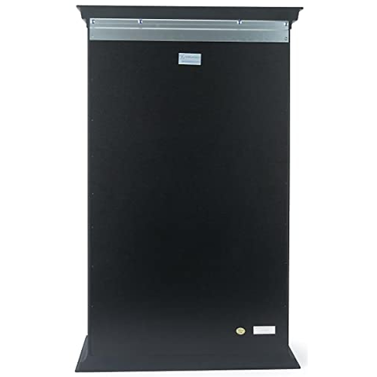 Displays2go 20" Countertop/Wall Mount Display Case, Adjustable Shelves, Locking - Black (DCC2033BK2)