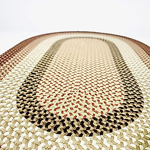 Colonial Mills Marin Braided Rug, 4x6, Rust