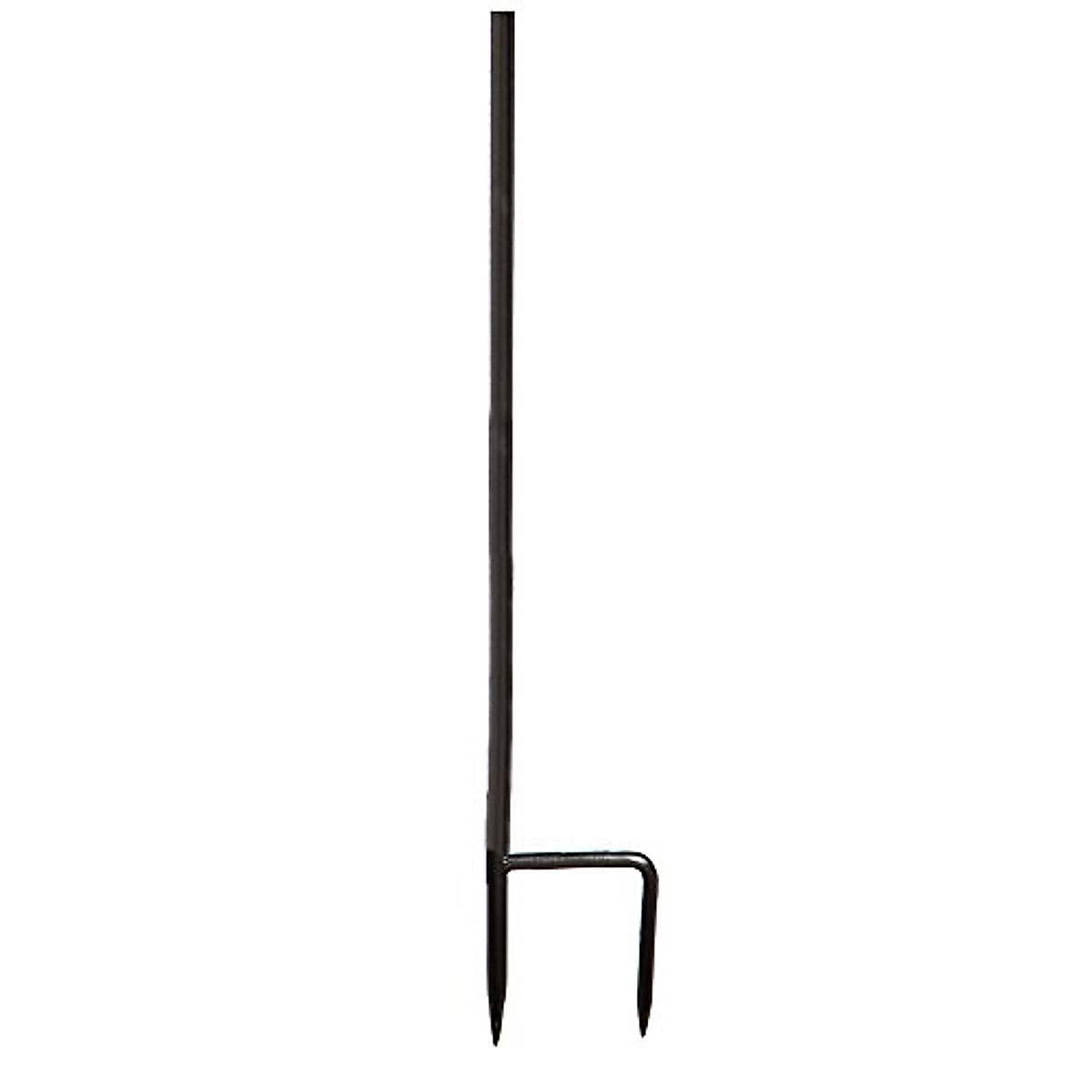 Evergreen Flag Classic Black Iron Garden Flag Stand with Rubber Stopper - 17.5" x 44"H