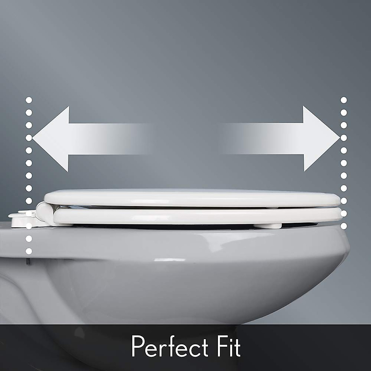 BEMIS 1200E4 000 Affinity Toilet Seat will Slow Close, Never Loosen and Provide the Perfect Fit, ELONGATED, Plastic, White