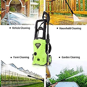 Homdox 2.6GPM Pressure Washer 1500W Electric Power Washer with 4 Nozzles Longer Cables and Hoses Electric Pressure Washer for Cleaning Cars, Driveways,Garden