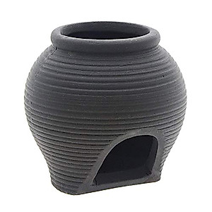 Saim Ceramic Jar Aquarium Decorations Fish Tank Cichlid Cave Breeding Cones Cave for Betta Fish Amano Shrimp Cichlid Bonsai to Play, Hide and Rest - Black