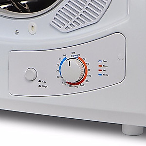 Barton Tumble Dryer White w/Heat Control Automatic Portable Electric RV Apartment Clothes Laundry Compact