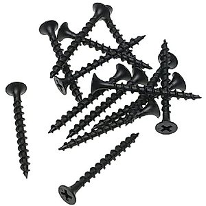 FASTENPOWER Drywall Screws #6 * 1-5/8” Coarse Thread Bugle-Head, Phosphate Coated Drywall Screws #6 x 1-5/8 in. (3.5 x 40), 125 PCS
