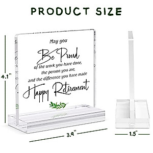 Retirement Gifts For Men Best Retirement Gifts For Women 2023 Happy Retirement Party Decorations Acrylic Retirement Plaque For Coworker Teacher Nurse