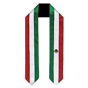 Vision Wear Mexico Flag Graduation Sash/Stole International Study Abroad Adult Unisex