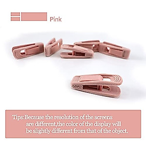 Trgowaul Light Pink Velvet Hangers Clips, Pant Hangers Velvet Clips, Strong Finger Clips Perfect for Thin Velvet Hangers Suit Skirt Pant Clothes Velvet Hangers, Velvet Baby Hangers Clips