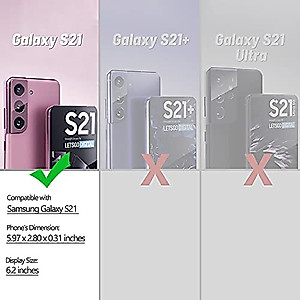 Galaxy S21 Case Crystal Clear Shockproof Bumper Protective Cell Phone Back Cover for Samsung Galaxy S21 5G Transparent TPU Slim Fit Flexible Skin for Men Women Boy Girl Rubber Silicone 4 Corners