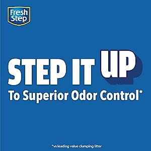 Fresh Step Clumping Cat Litter with Febreze Gain Scent, Long Lasting Odor Control Kitty Litter with Activated Charcoal, Low Dust Formula, 14 lb