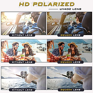 GQUEEN Retro Round Circle Steampunk Sunglasses for Women Men Polarized UV400 Protection,MTS2