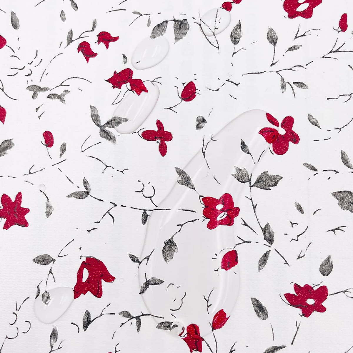 Yifely Red Rural Floral Shelf Liner Locker Decor Sticker Self-Adhesive Furniture Paper 17.7 Inch by 9.8 Feet