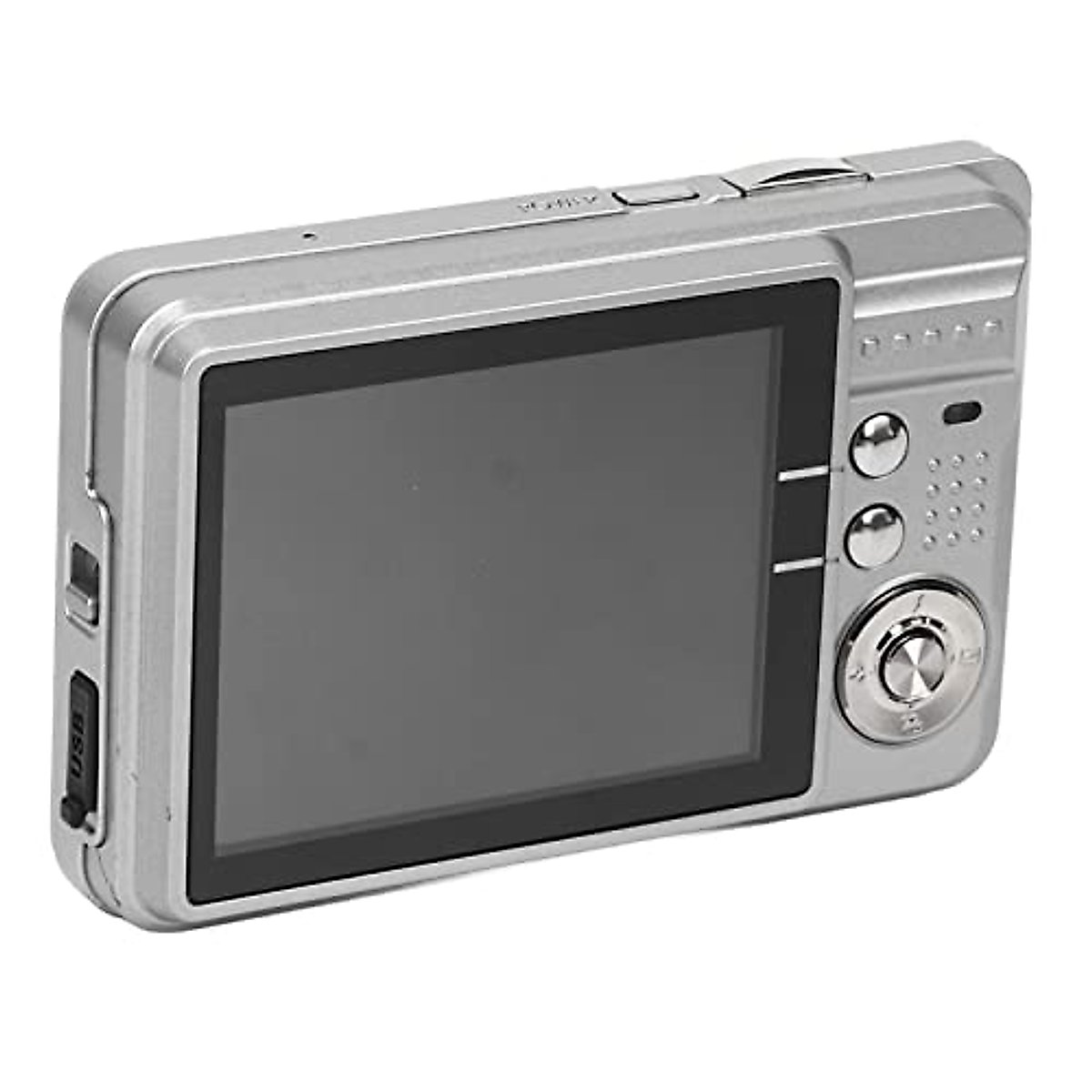 Digital Camera, 4K Digital Camera 2.7in LCD Display 8X Zoom Anti Shake Vlogging Camera for Photography Continuous Shooting (Silver)
