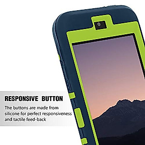 iPod Touch 7th Gen Case,iPod Touch 6th Gen Case,Kickstand Case for iPod Touch,Anti-Scratch Anti-Fingerprint Heavy Duty Protection Shockproof Rugged Cover Apple iPod Touch 2019,Blue