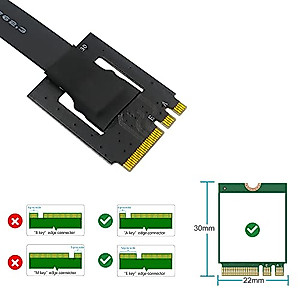 BQZYX+ NGFF M.2 Key A+E Male to Key M Female Adapter Cable