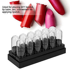 12pcs Mini Lip Gloss Tube Empty Lip Balm Containers, Plastic Lipstick Sample Tube Mini Lip Balm Empty Tube DIY Cosmetic Tool