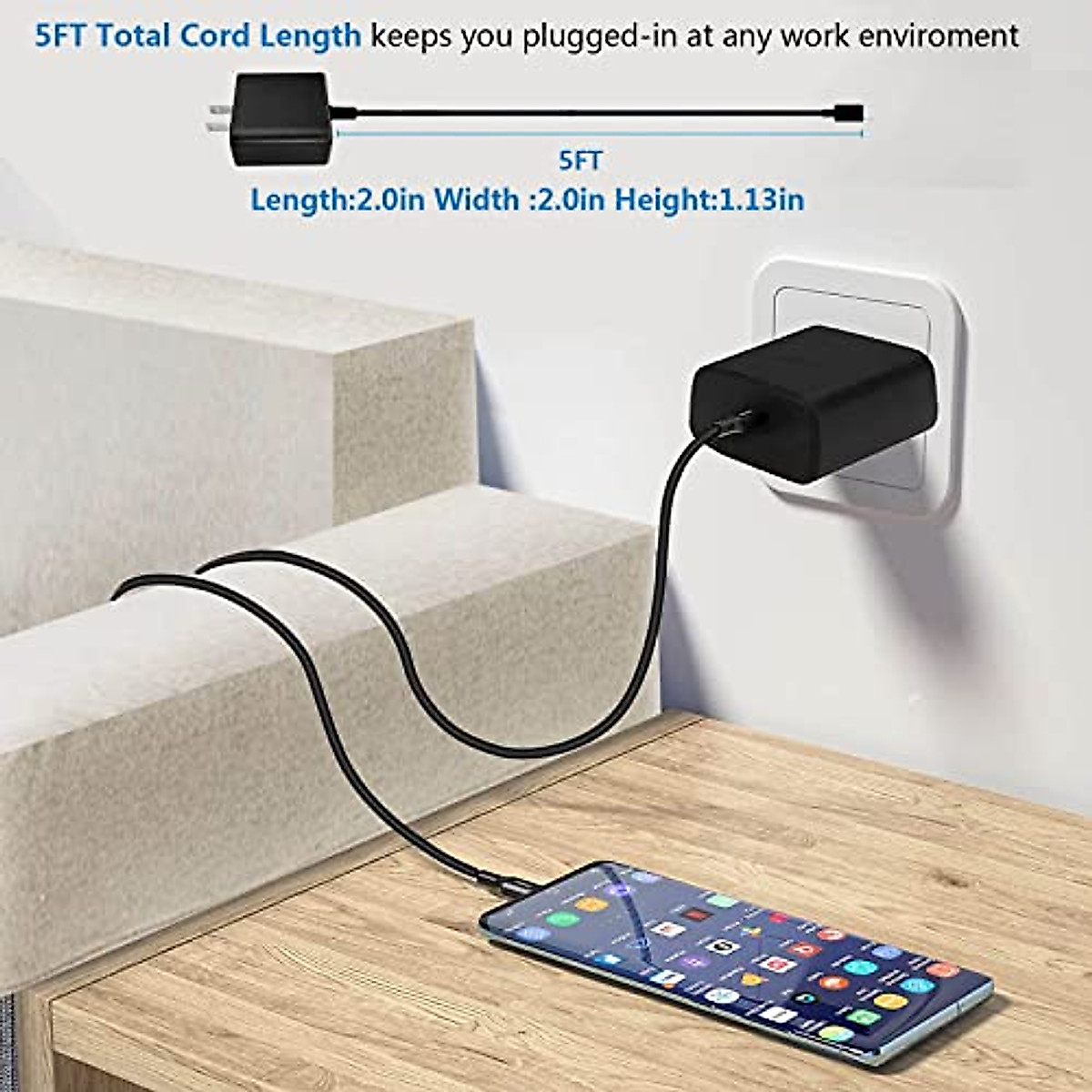 USB C Charger for Samsung Fast Charger Type C,45W USB-C Super Fast Charging Wall Charger for Samsung Galaxy S22 S23 S23+ S20 S21 Ultra /Note20/note10,Galaxy Z Fold 4 5G, Z Flip 4 5G, Fold Z3, Tab S7FE