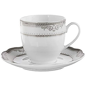 Lorenzo Import Victoria 57-Piece Wavy Porcelain Dinnerware Set