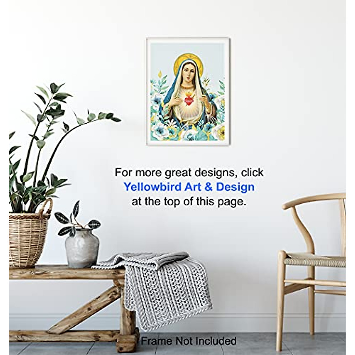 Virgin Mary Picture - Catholic Wall Decor - Mary Mother of God - Holy Mother - Christian Gifts - Religious Wall Art - Mary Mother of Jesus - Our Lady of Guadalupe - Blessed Mother - God Wall Decor