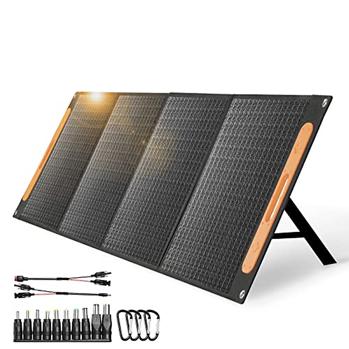 Raddy SP200 Foldable Solar Panel 200 Watt 18V Solar Charger Kit with MC4/USB/DC Outputs, High Efficiency Waterproof Solar Panels Compatible with Solar Generator, Laptops for Home, Outdoor Van Camping