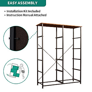 YITAHOME Tall Dresser with 10 Drawers, Furniture Storage Drawer Unit, Sturdy Steel Frame, Wooden Top & Easy Pull Fabric Bins, Organizer Tower Chest for Closet, Bedroom, Entryway, Nursery(Brown)