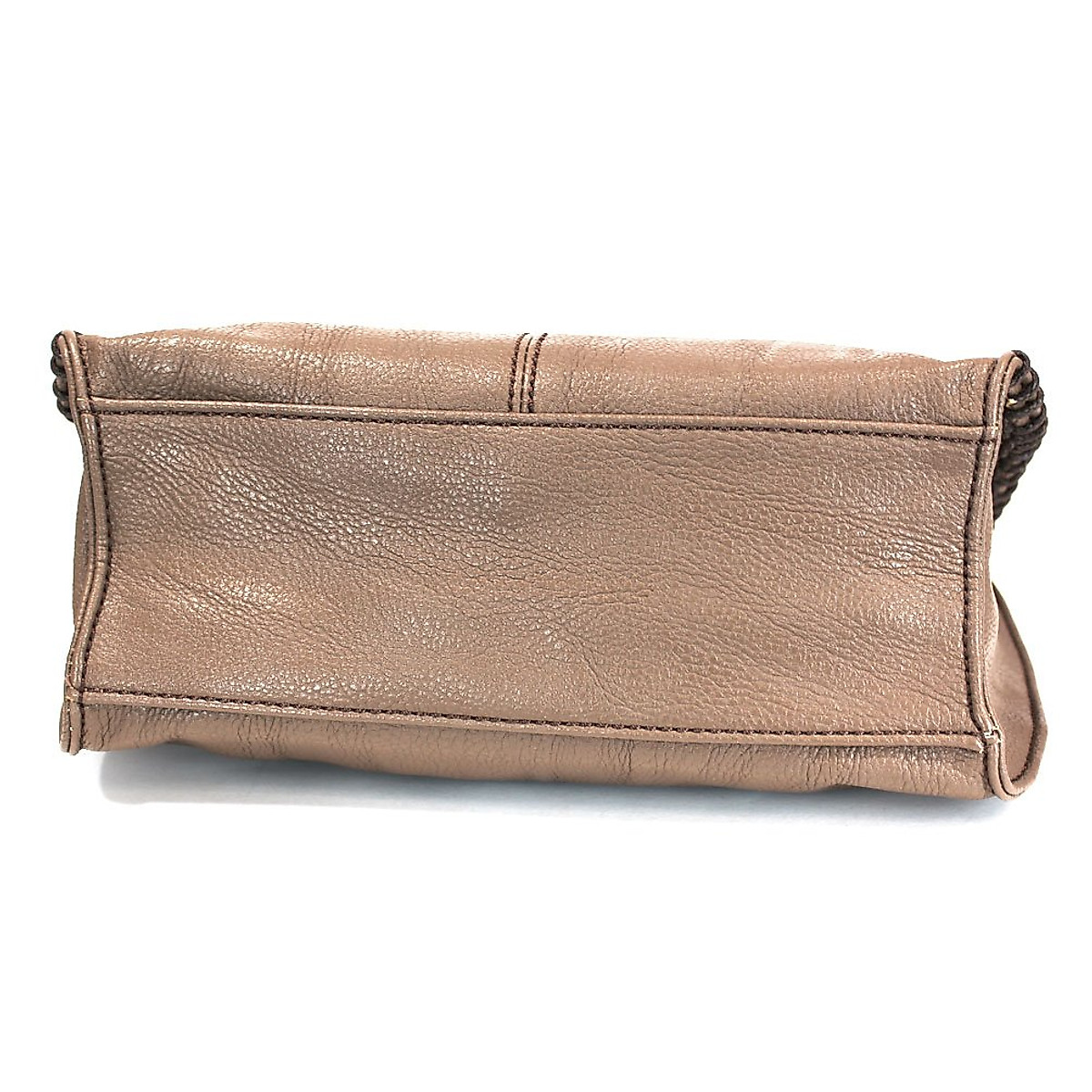 Chala Charming Crossbody Bag with Zipper Flap Top and Metal Chain - Light Brown - Chala Fox