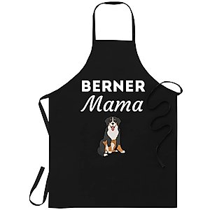 Dog Apron - Berner Mama Shirt Bernese Mountain Dog Mom Mother Birthday Cooking Aprons Kitchen Decor