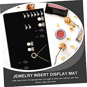 LIFKOME 2pcs Box Jewelry Sponge Pad Black Necklace Black Foam Padding Black Velvet Choker Jewelry Foam Inserts Ring Box Cushion Insert Coquette Aesthetic Room Decor Jewelry Box Cushion