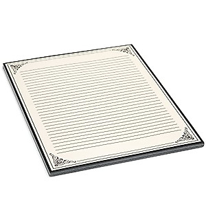 48 Sheets Fancy Vintage Style Lined Letter Writing Paper with Antique Border Design, 8.5 x 11 Inch Aged Stationery for Letters, Invitations