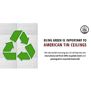 American Tin Ceilings [5 Pack Kit] 24" x 24" 100% Tin Nail-Up Ceiling Tiles | Pattern #3 Raw Unfinished Small Victorian Design with Floral Arching Diamonds for Ceilings & Kitchens | Kit-n-p03-raw