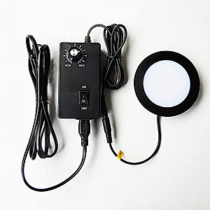 ZTBH Microscope Accessories Kit 50-75mm Stereo Microscope Bottom Light Lamp, Round Light Source, LED Backlight Illuminator AC90V-240V Microscope Slides (Magnification : 70mm)