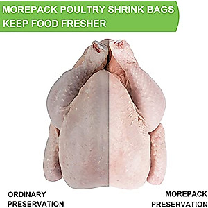 Poultry Shrink Bags 10"x16" 50Pack Clear Poultry Heat Shrink Wrap BPA Free Freezer Safe with 50 Zip Ties,50PCS Freezer Labels and a Silicone Straw for Chickens,Rabbits