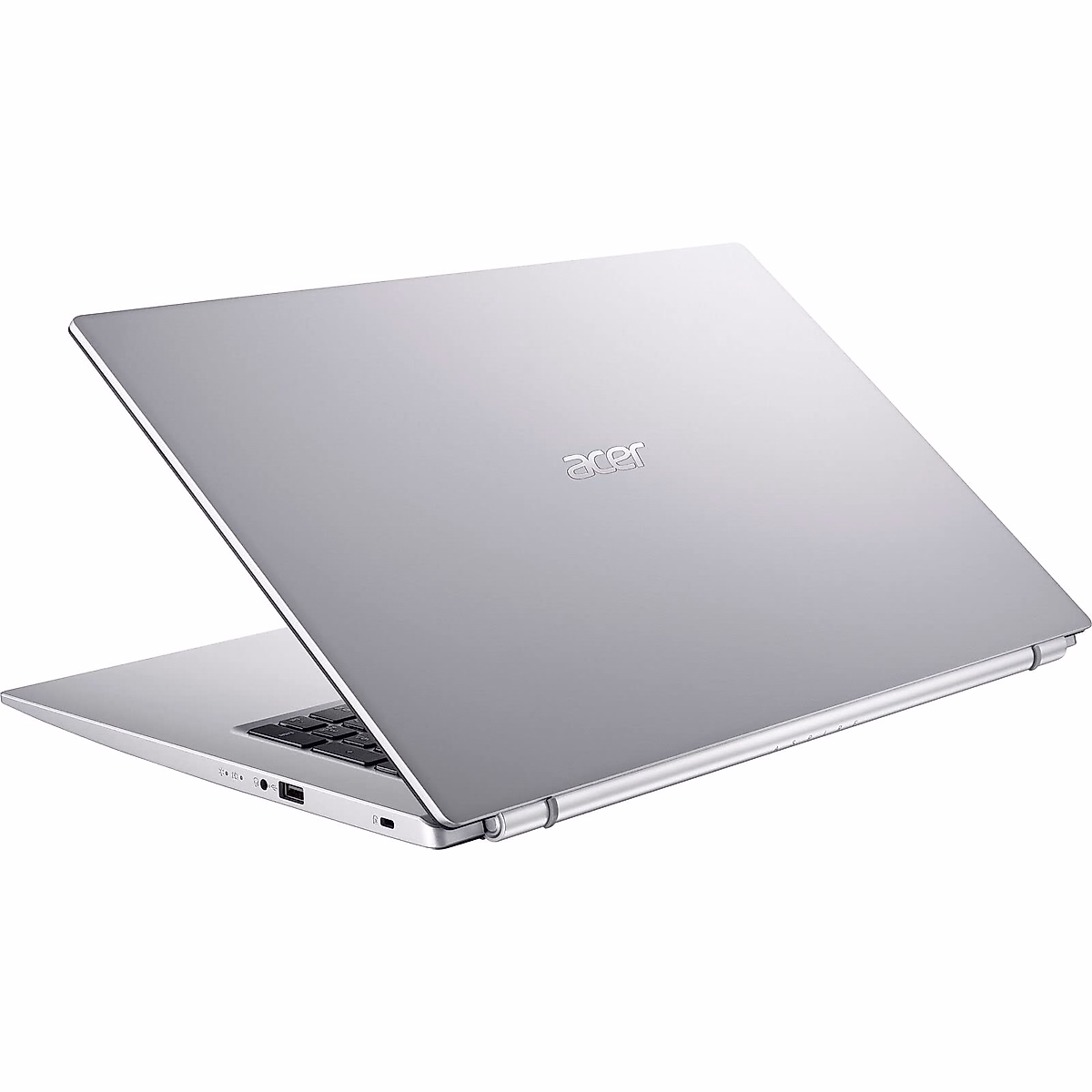 Acer 2022 Newest Aspire 3 Laptop, 17.3 inch HD Display, Intel Core i3-1115G4, 12GB RAM, 512GB SSD, Intel UHD Graphics, Wi-Fi, Windows 11 Home, Silver, Bundle with JAWFOAL