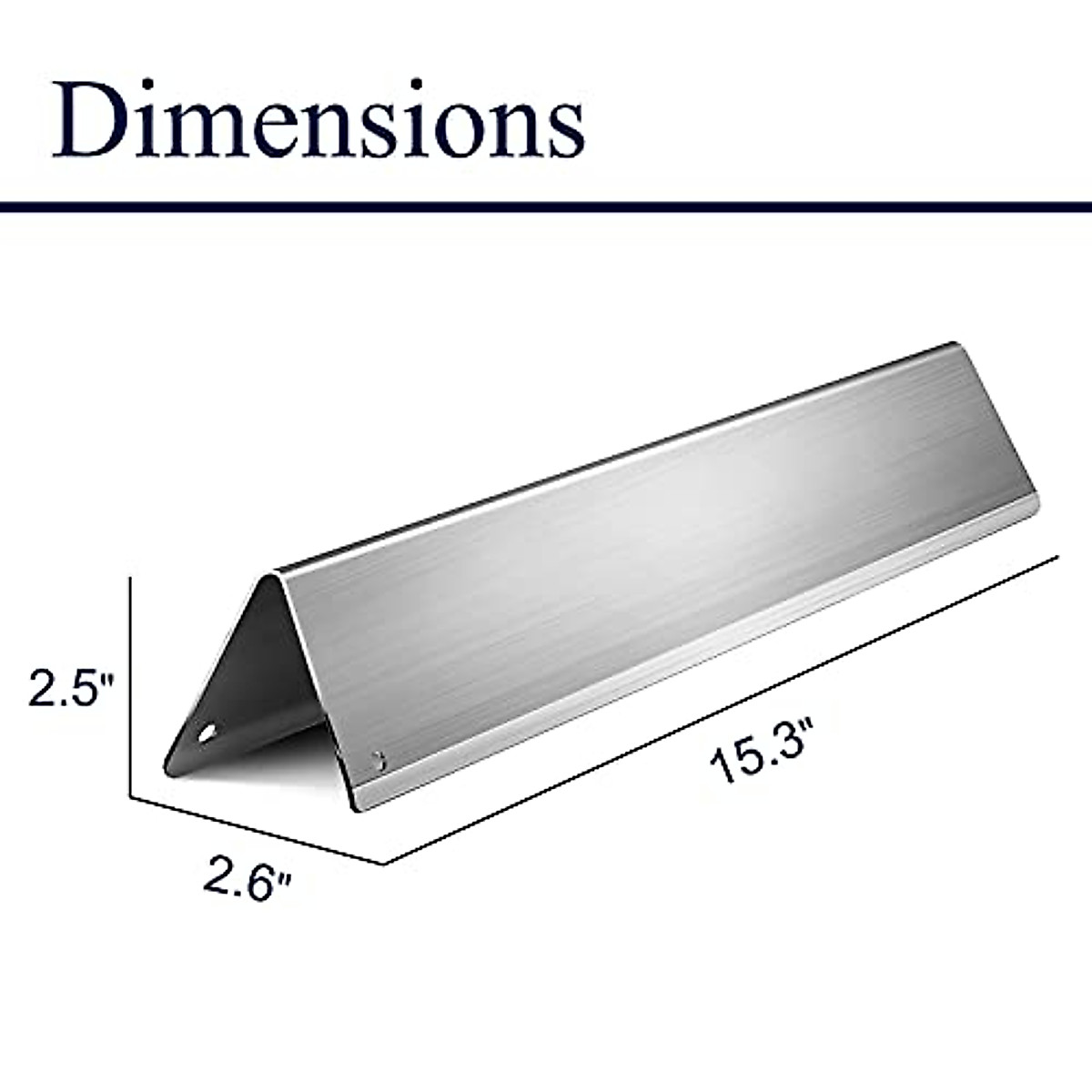 Boloda 15.3 inch Stainless Steel Flavorizer Bar Replacement for Weber Spirit S310 S320 S330 E310 E330 E330，5 Pack Grill Parts for Weber Spirit 300 Series Heat Plates (with Front Control Knobs), 16 GA