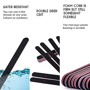 Karlash 10 PCS Professional Double Sided Nail Files Emery Board Grit Black Gel Cosmetic Manicure Pedicure