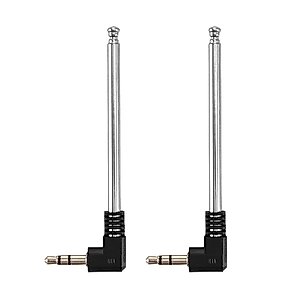 CORONIR 3.5mm FM Radio Antenna 9.5'' Retractable Aerial for Portable Radio Indoor Stereo Receiver AV Audio Vedio Home Theater Receiver Mobile Cell Phone Radio Antenna-2Pack