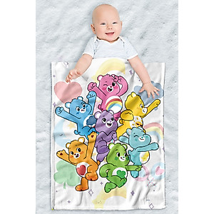 LOGOVISION Care Bears Lightweight Baby Blanket, 30"X40", Care Bears Unisex for Infants Girls & Boys