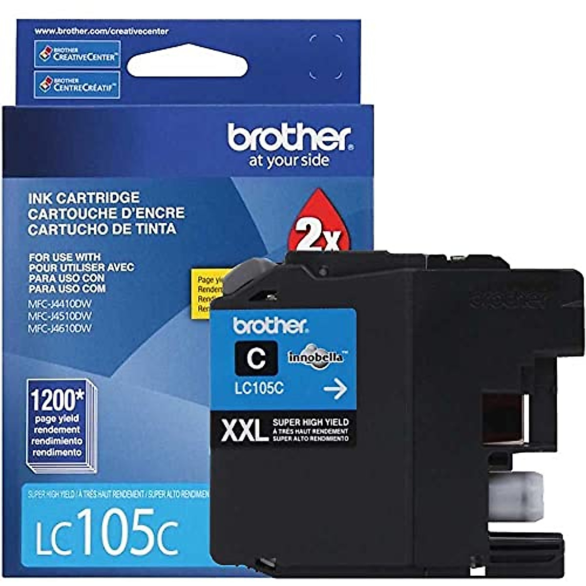 Brother Genuine LC105C Super High Yield XXL Cyan -Ink -Cartridges