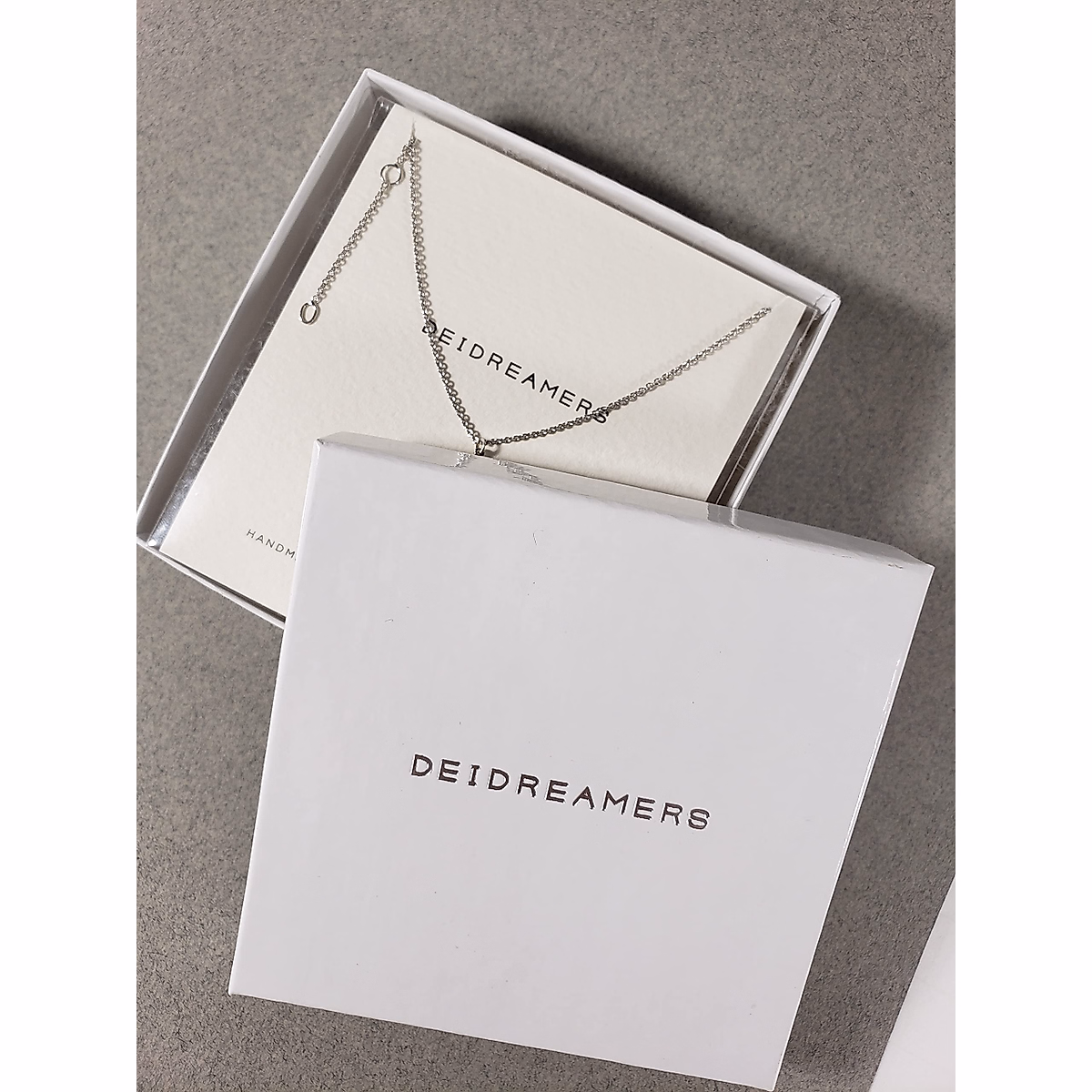 Deidreamers Sterling Silver Side Mini Initial Necklace K