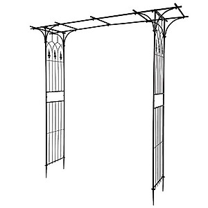 VINGLI Garden Arbor, Arch Archway for Wedding Ceremony Party, Steel Garden Trellis for Plant Climbing, Christmas Garden Decorations Pergola for Garden, Backyard, Lawn
