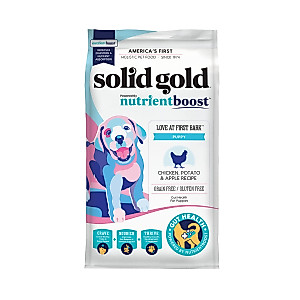 Solid Gold Dry Puppy Food w/Nutrientboost - Made with Real Chicken & Nutritious Superfoods - Love at First Bark Grain Free Puppy Dry Food for Healthy Growth, Energy and Gut Wellness - 22 LB Bag
