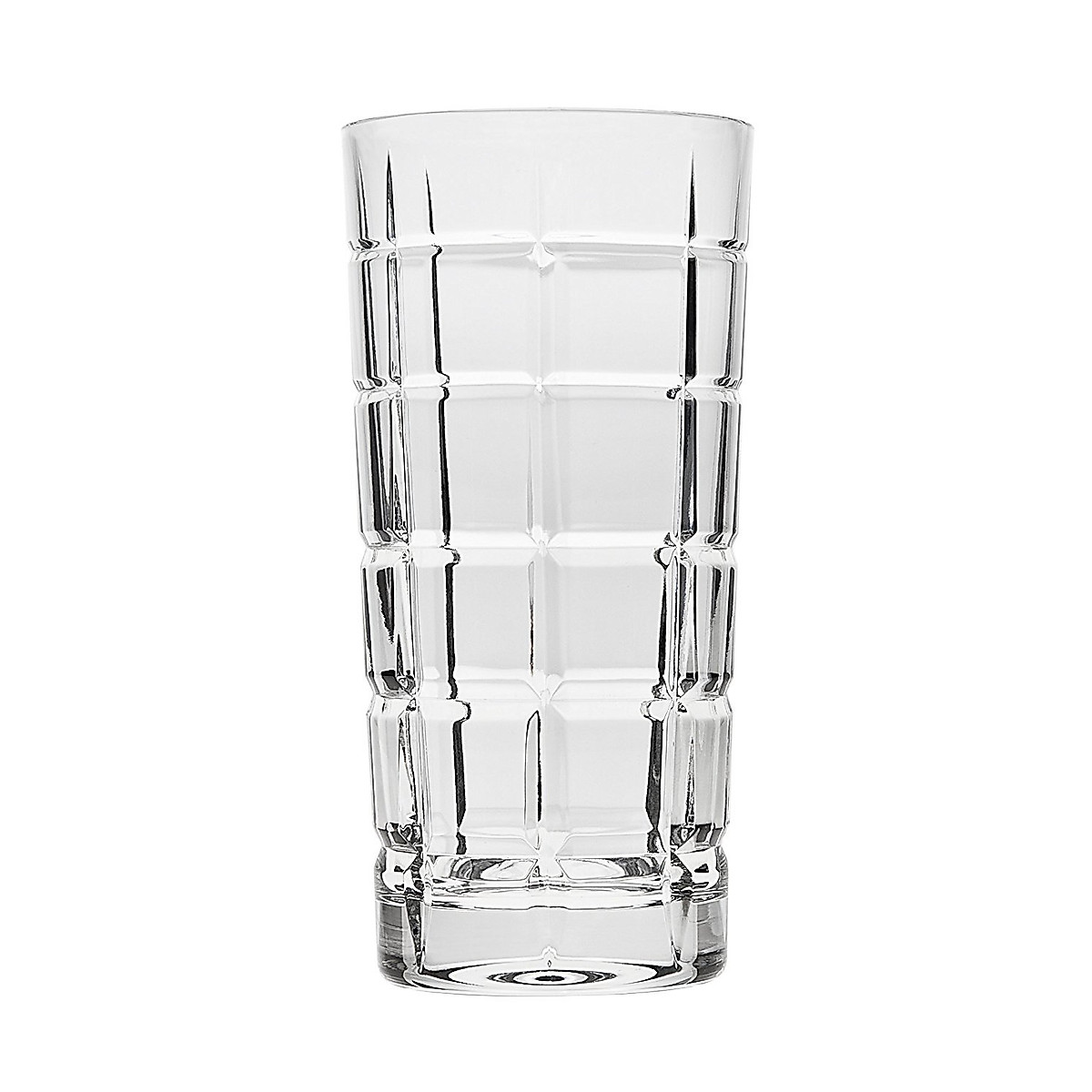 Godinger Highball Glass, Drinking Glass, Drinking Cup, Tall Glass, Drinkware Plaid 14oz