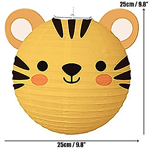 8 pcs Animal Paper Lanterns, VEINARDYL Party Decorations Barnyard Farm Lanterns Party Hanging Lanterns for Kids Baby Shower Western Cowboy Theme Birthday Party Decorations Supplies