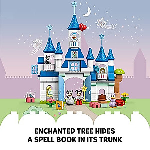 LEGO DUPLO Disney 3in1 Magic Castle Building Set for Family Play with 5 Disney Figures Including Mickey, Minnie, and Their Friends, Magical Disney 100 Adventure Toy for Toddlers Ages 3 and Up, 10998