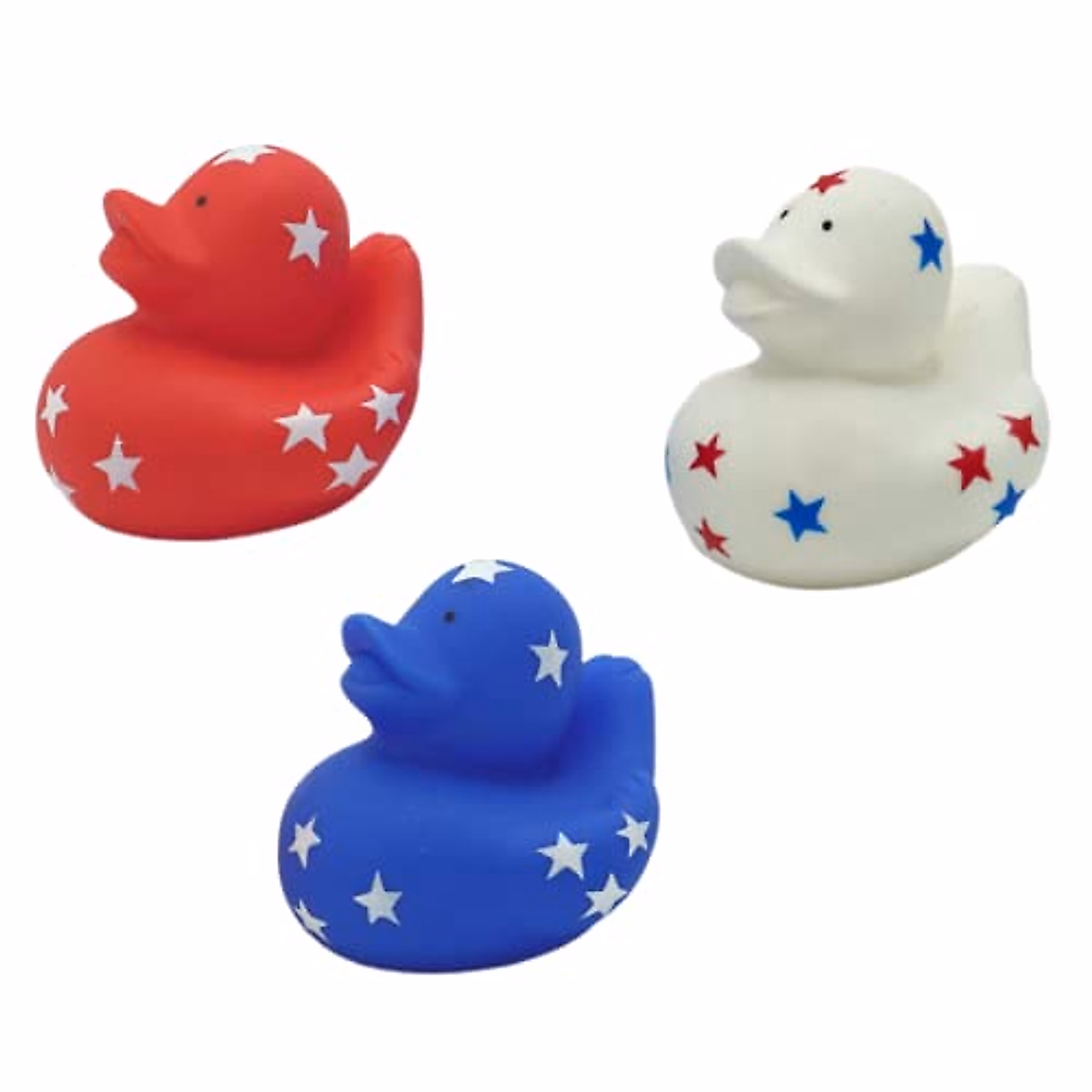 4E's Novelty Patriotic Rubber Ducks (24 Pack) Bulk 2" - 4th of July Party Favors, Patriotic Party Supplies Gifts toys for Kids Adults Fourth of July, Jeep Ducking