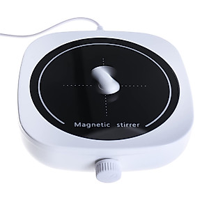 Toolly Mini Stir Plate Magnetic Lab Stirrer with 3 Stir Bars, Magnetic Mixer 2000ml Adjustbable Speed 200-2000 RPM for Classroom, Work or Home Experiments & Projects (No Heating)