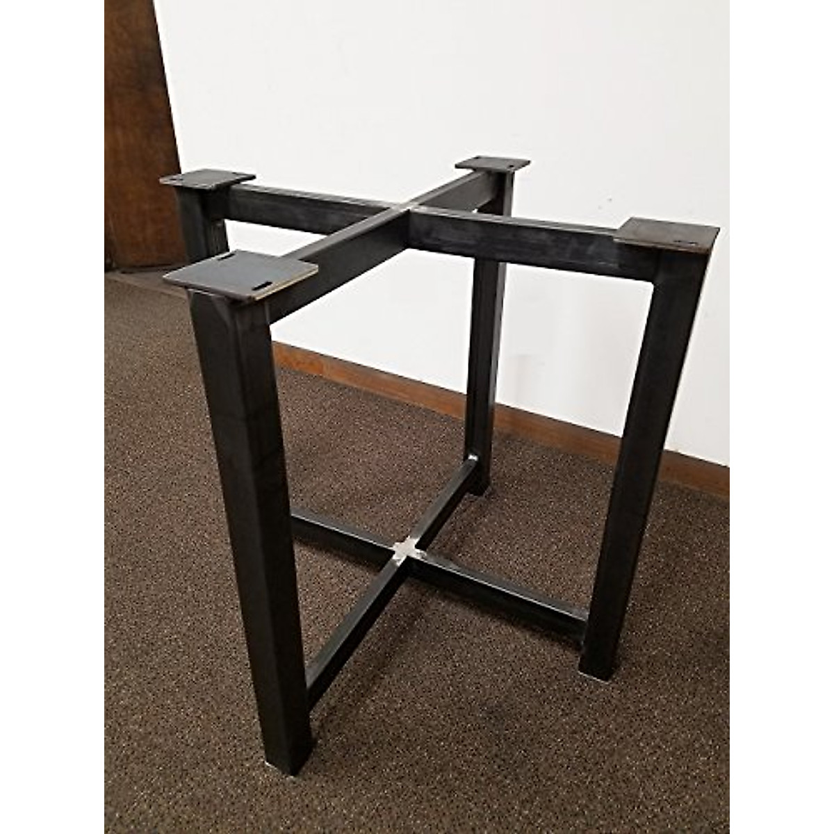 Metal Trestle Style Steel Table Base - Any Size and Color