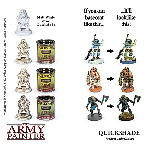 The Army Painter Quickshade Miniature Varnish for Miniature Painting, Dark Tone Model Paint Quickshade Varnish, Pot/Can, 250 ml, Approximately 8.45 oz