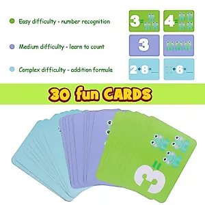 INPHER Frog Balance Math Game, 85 Piece Kids Kindergarten Toddler Learning Games Preschool Learning Activities Educational Toys for 3 4 5 6 7 Year Old STEM Montessori Number Counting Toy