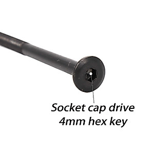 cSeao 10-Pack M6 100mm Black Socket Cap Screws Barrel Nuts Set for Furniture Crib Chairs Bunk Bed (M6x100mm)